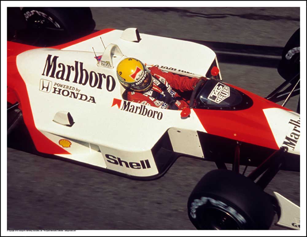 Ayrton Senna McLaren Honda Monaco 1992 Poster – Speedgear