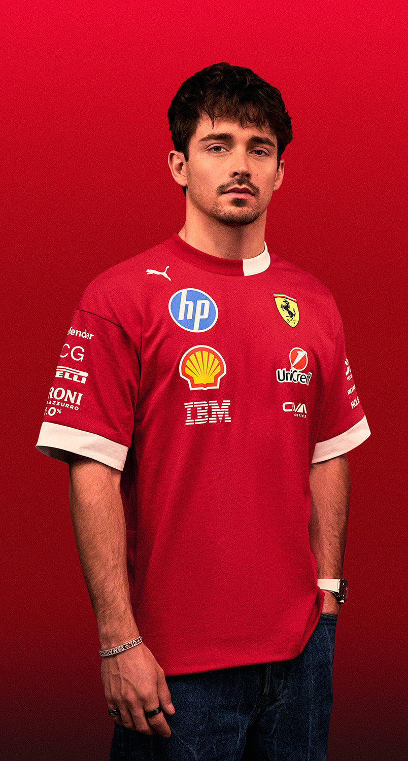 Scuderia Ferrari F1 Replica Oversized Drivers Tee 2025 Red – Speedgear