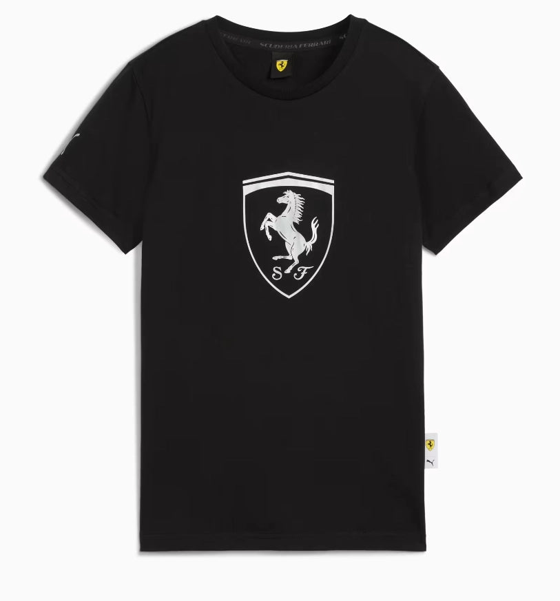Scuderia Ferrari F1 Ladies Tonal Shield Tee Black – Speedgear