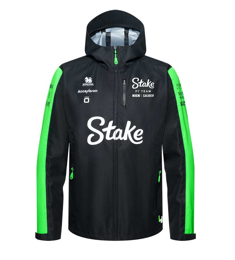 Stake F1 Kick Sauber Team Rain Jacket Black – Speedgear